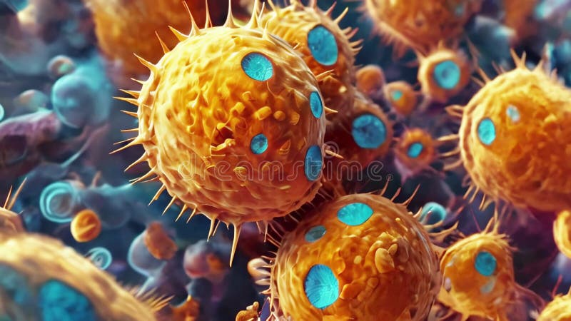 Colorful Representation of Viruses and Bacteria in a Microscopic View ...