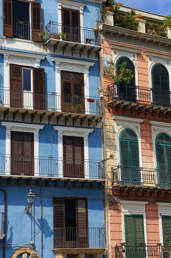 Colorful Residential Buildings Stock Photo - Image of history ...