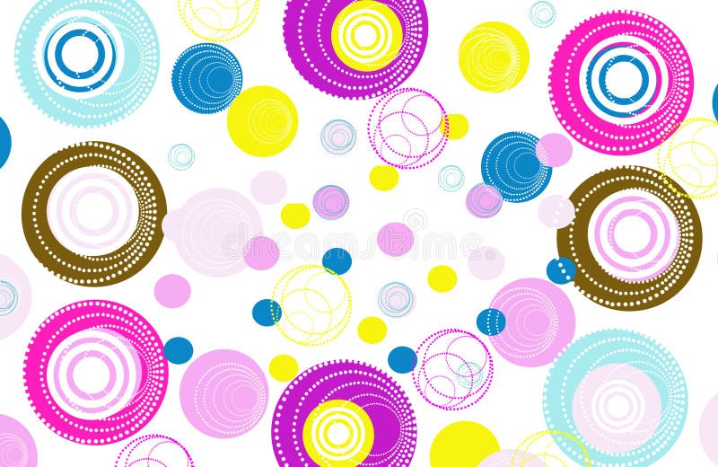 Colorful Retro Circles Background Stock Illustration - Illustration of ...