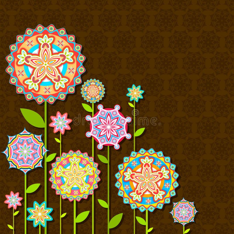 Colorful Retro FLower stock vector. Illustration of retro - 22317753