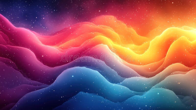 Colorful Retro Gradient Wallpaper Stock Illustration - Illustration of ...