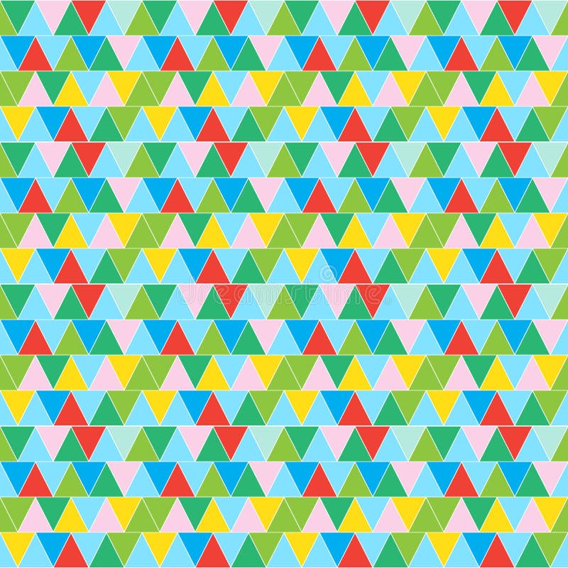 Colorful Retro Hipsters Triangle Seamless Pattern Stock Vector ...