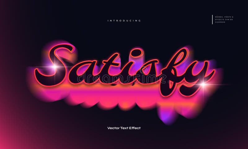 Colorful Retro Text Style with Blurred Effect Stock Vector ...