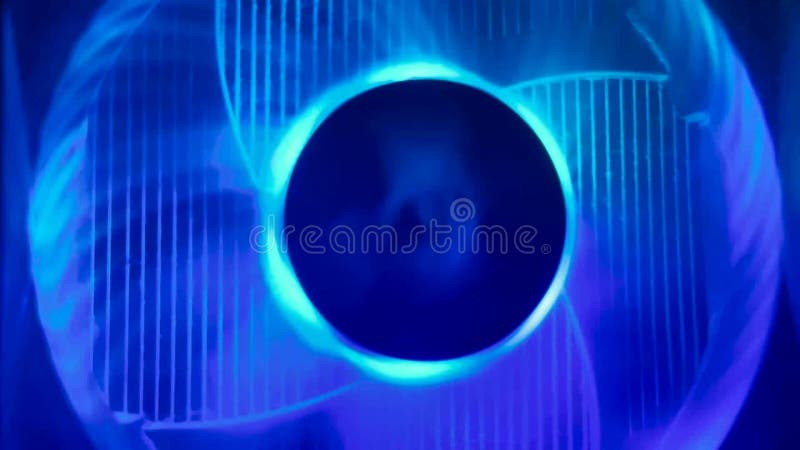 Colorful RGB Neon Backlight on Computer Fan, Changing Colours Stock ...