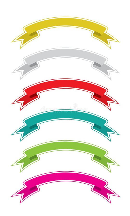 Colorful ribbon stock vector. Illustration of object - 25703365