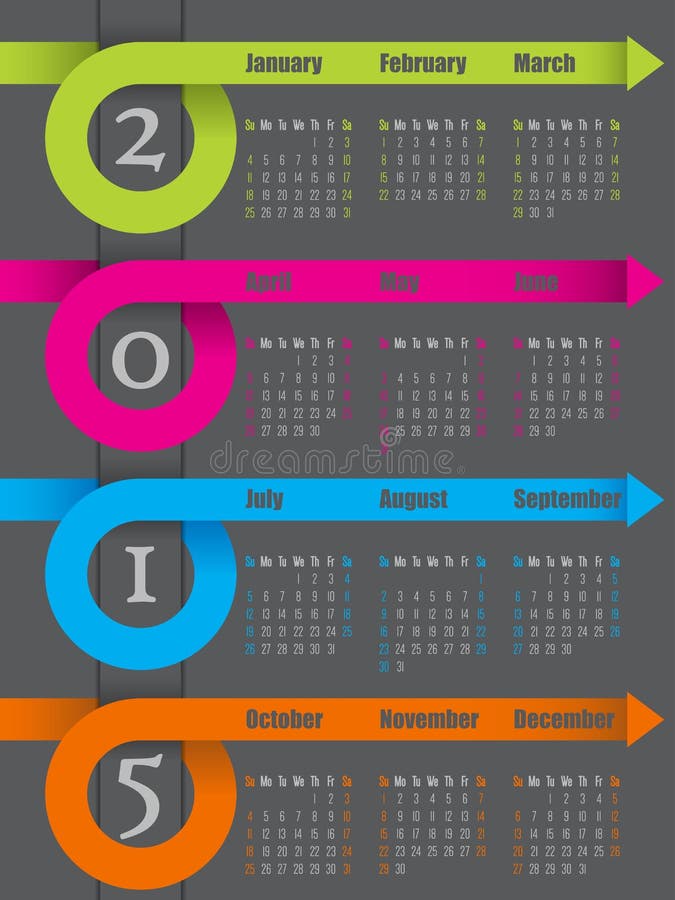 Arrow Calendar Design for 2014 Stock Vector - Illustration of date ...