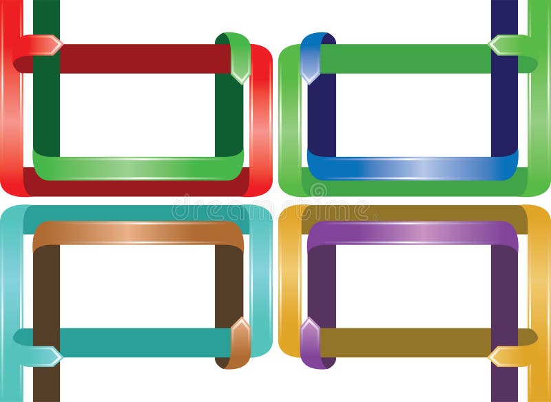 Colorful Ribbon Page Layout Stock Vector - Illustration of card, border ...