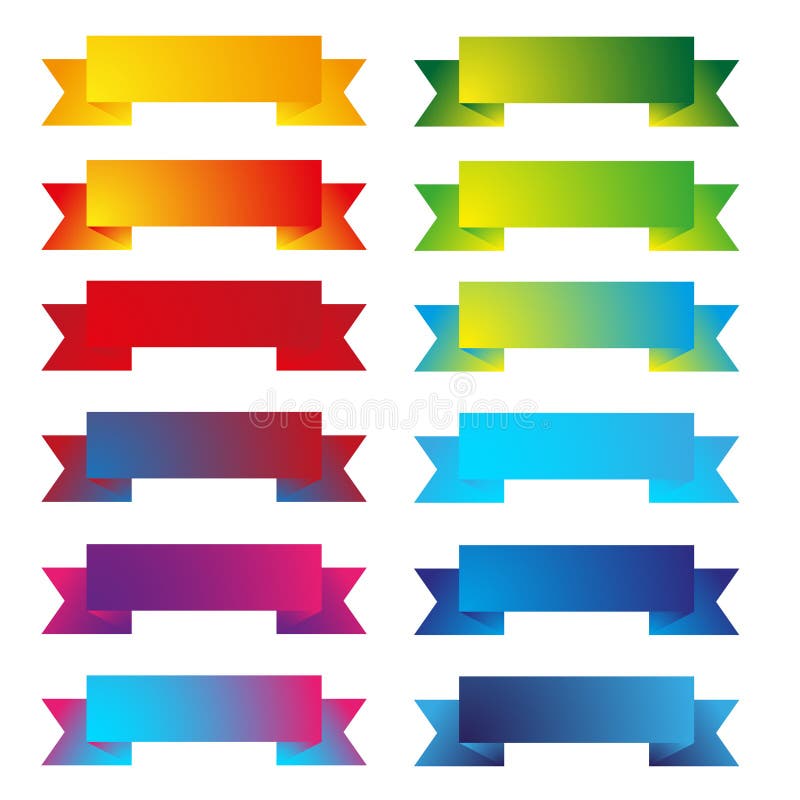 Colorful ribbon set vector stock vector. Illustration of background ... Colorful ribbon set vector stock vector. Illustration of background ...