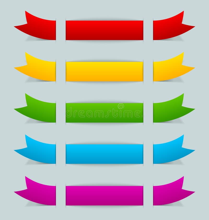 Colorful ribbons stock vector. Illustration of copy, green - 26510607