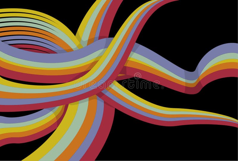 Colorful Ribbons stock vector. Illustration of rainbow - 8262831