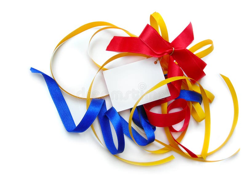 Colorful Ribbons,card,add Text Stock Image - Image of event, love: 2385011