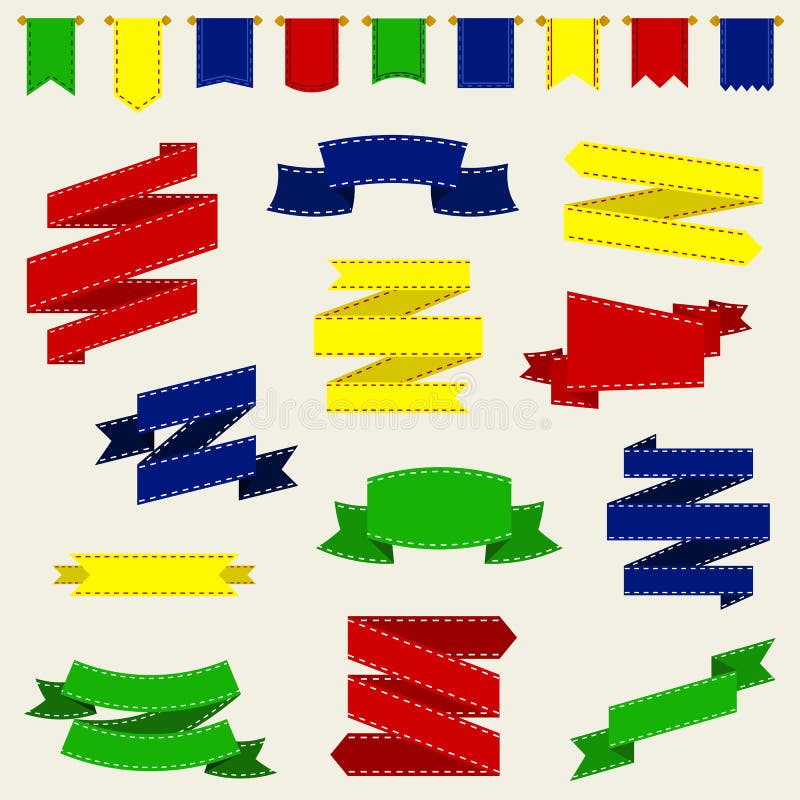 Colorful Ribbons and Flag , Vector Illustration Stock Vector ...