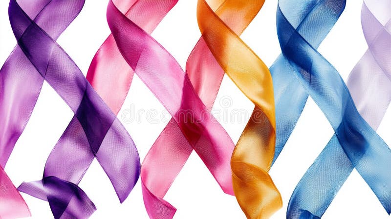 Colorful Ribbons Intertwined in a Decorative Pattern Stock Illustration ...