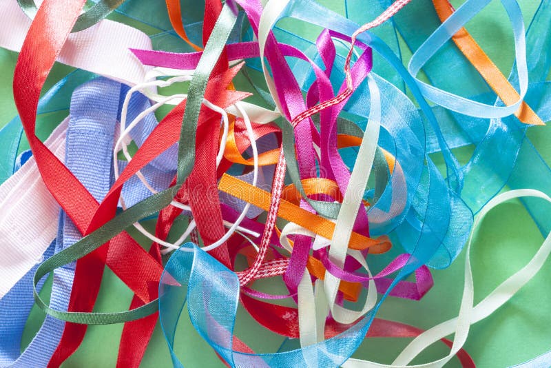 Colorful ribbons stock photo. Image of curl, green, yellow - 78553116