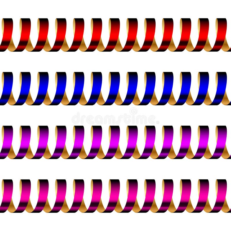 Colorful ribbons set stock vector. Illustration of happy - 36174329