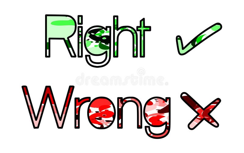 Colorful Right or Wrong Symbols Isolated Stock Vector - Illustration of ...