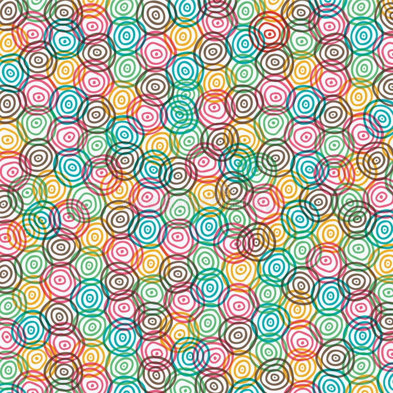Vector Multicolor Circles Seamless Pattern Stock Vector - Illustration ...