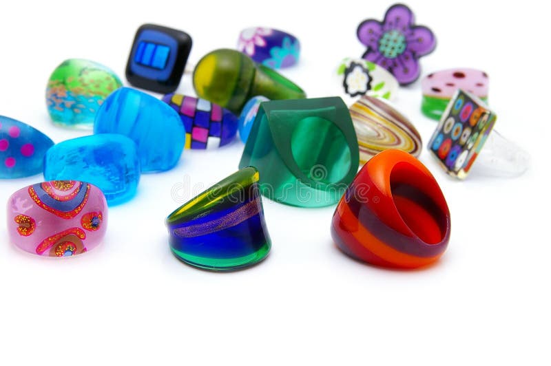 Colorful rings stock image. Image of unique, accessory - 18688159