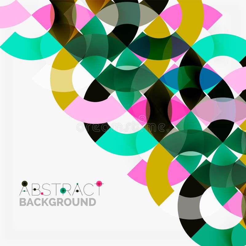 Colorful Rings on Grey Background, Modern Geometric Pattern Design ...