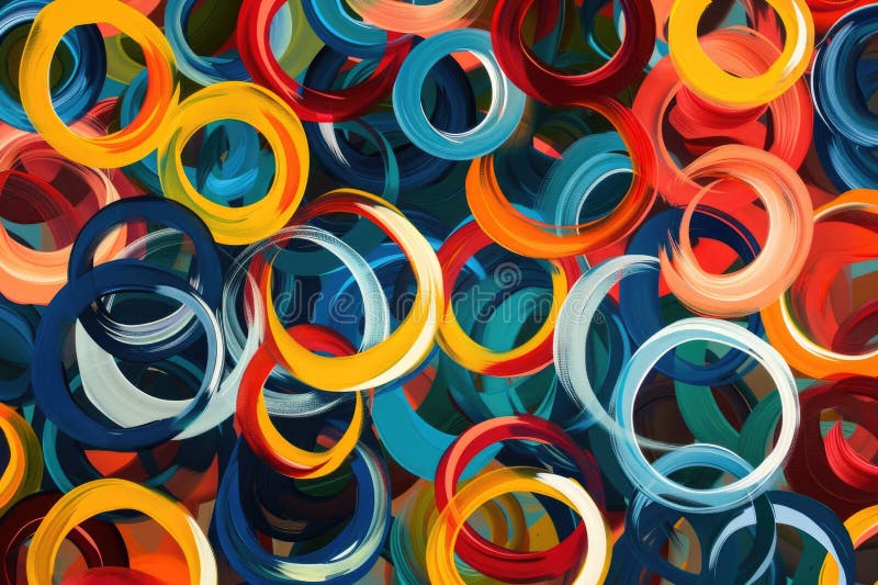 Colorful Rings Stacked Together, Versatile Image for Various Design ...