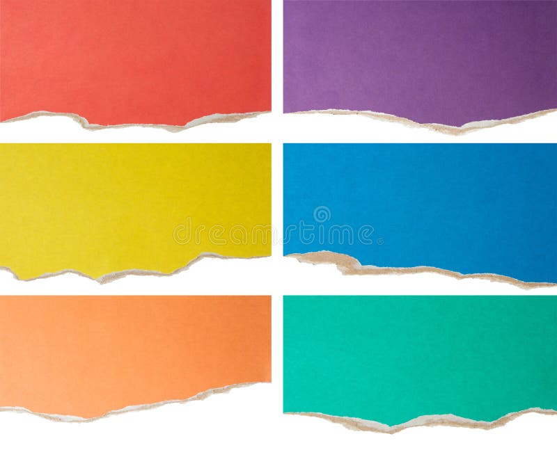 Colorful Ripped or Torn Cardboard Collection Stock Image - Image of ...