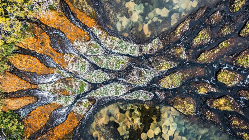 Colorful River Patterns in Nature Stock Photo - Image of colorful ...