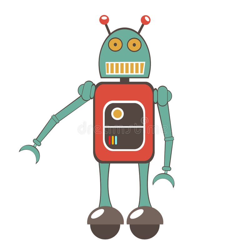 Colorful robot character stock vector. Illustration of abstract - 52335108