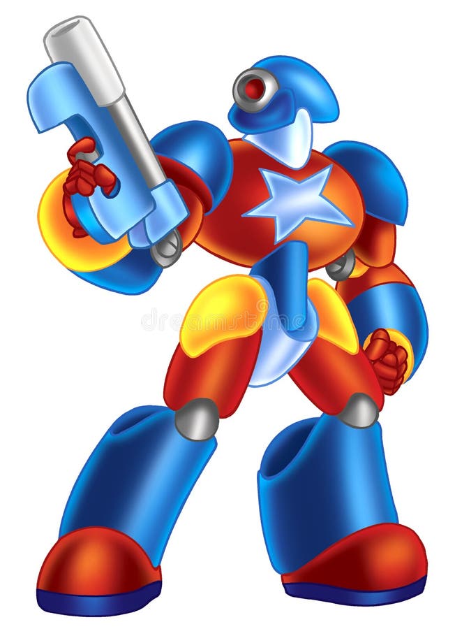 Colorful Robot stock illustration. Illustration of cartoon - 48340072