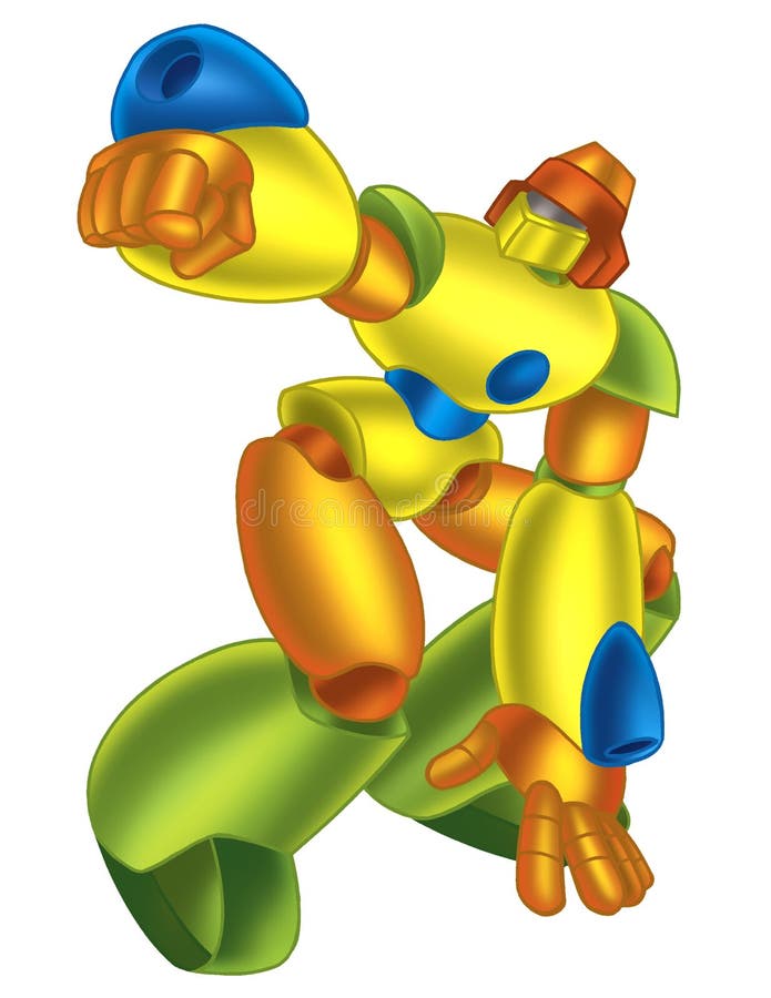 Colorful Robot stock illustration. Illustration of digital - 48340070