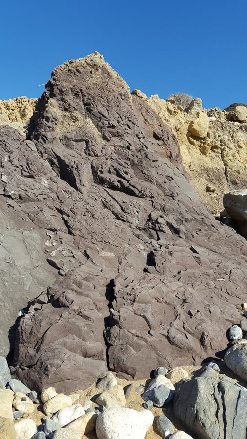 Colorful rock stock image. Image of stone, beach, colorful - 89303919