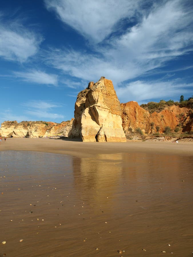 Colorful Rock Cliffs of the Algarve Stock Photo - Image of grotto ...