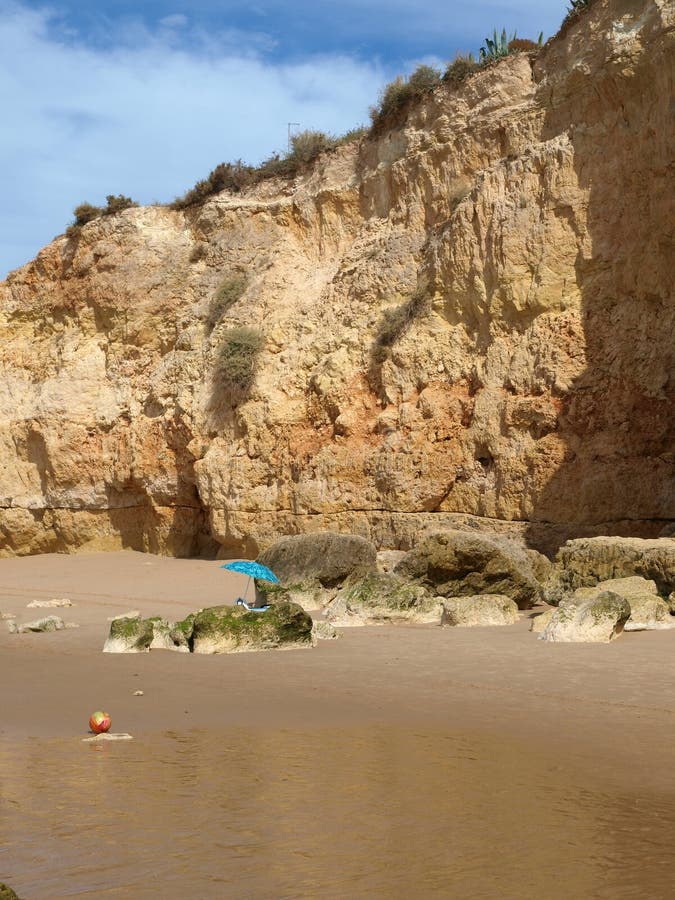 Colorful Rock Cliffs of the Algarve Stock Image - Image of relaxation ...