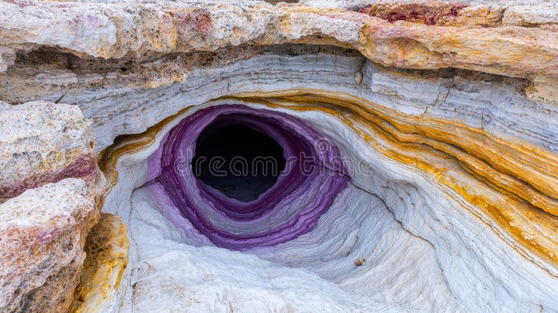 Colorful Rock Formation in Natural Cave Stock Illustration ...