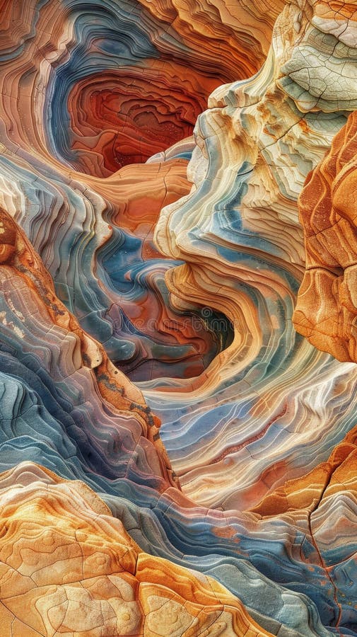 Colorful Rock Formations - Abstract Nature Patterns Stock Image - Image ...