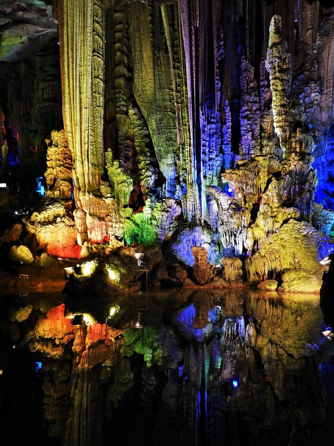 Silver Cave in Yangshou County, Guilin China Stock Photo - Image of ...