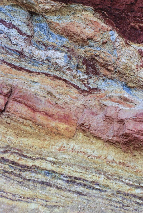 Colorful Rock Layers stock photo. Image of rocks, dryness - 46873042