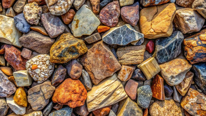 Colorful Rock Pile Texture, Close-Up Stock Illustration - Illustration ...