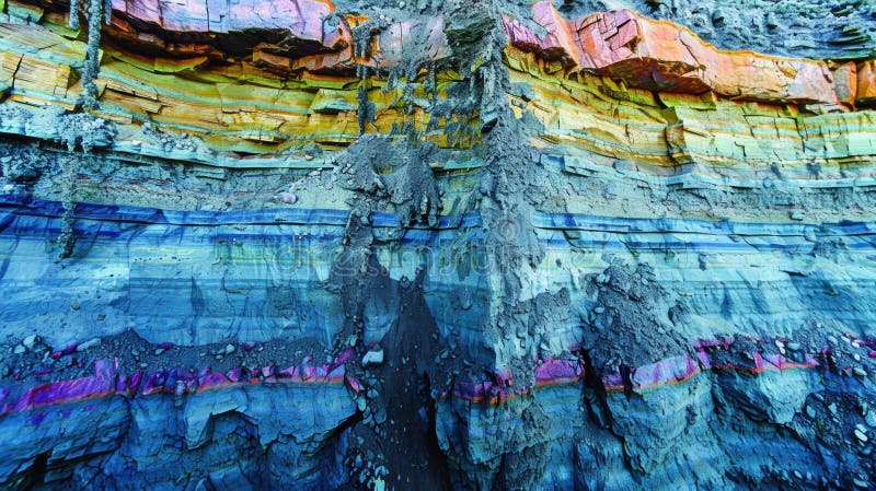 Colorful Rock Strata Creating a Stunning Visual Display of Earth S ...