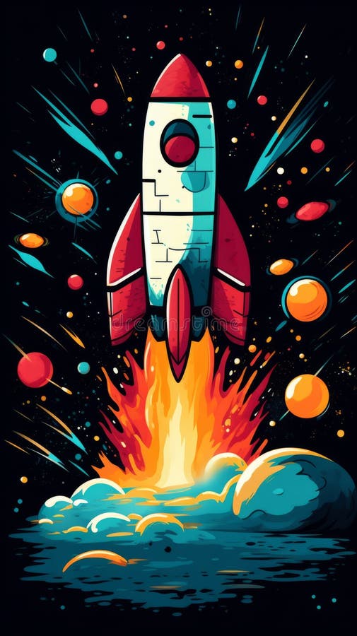 Rocket Soaring To the Stars Stock Photo - Image of exploration, space ...