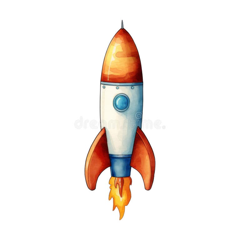 Colorful Rockets Standing Tall Stock Photo - Illustration of rocketship ...