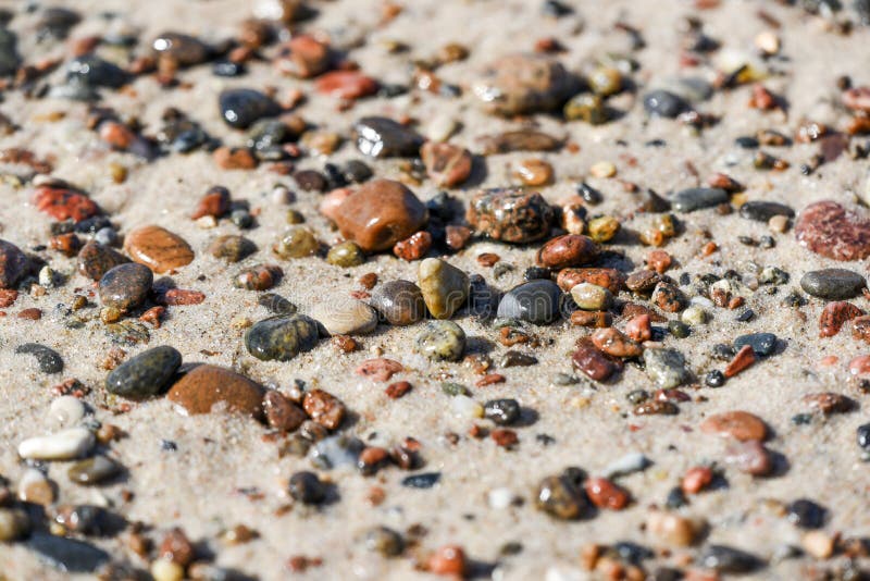 Colorful Rocks on a Baltic Sea Beach Summer Time. Stock Image - Image ...