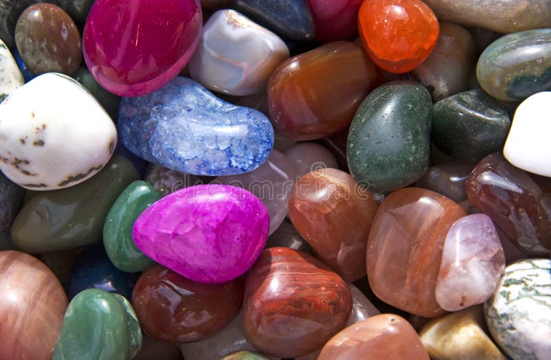 Pile of Colorful Smooth Rocks Stock Image - Image of outdoor ...