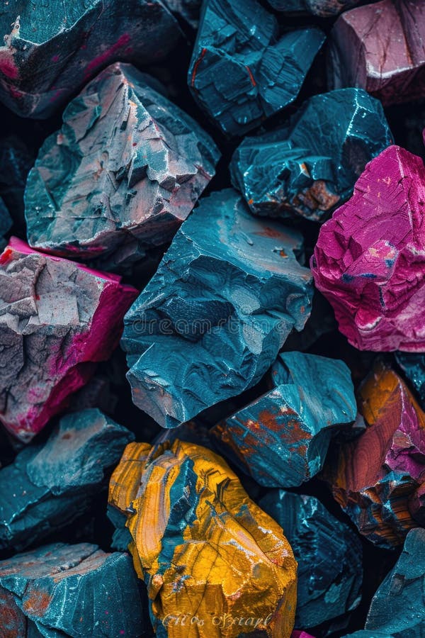 Colorful rocks and pebbles stock photo. Image of minerals - 364452276