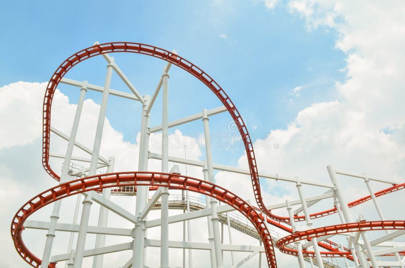 Colorful roller coaster stock photo. Image of coaster - 54207502