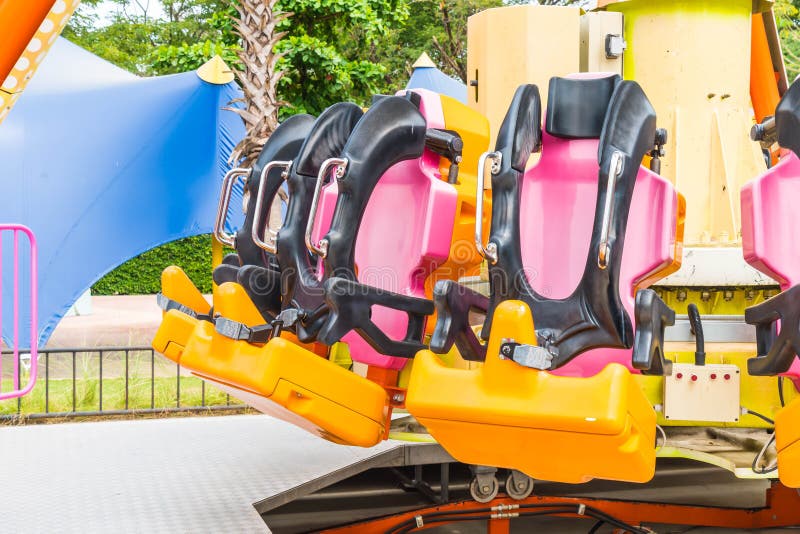 Seats in amusement park stock image. Image of ride, rides - 27684625