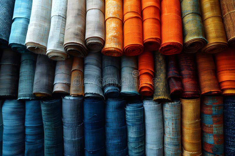 Colorful Rolls of Fabric: Textile Variety for Crafting, Sewing, and ...