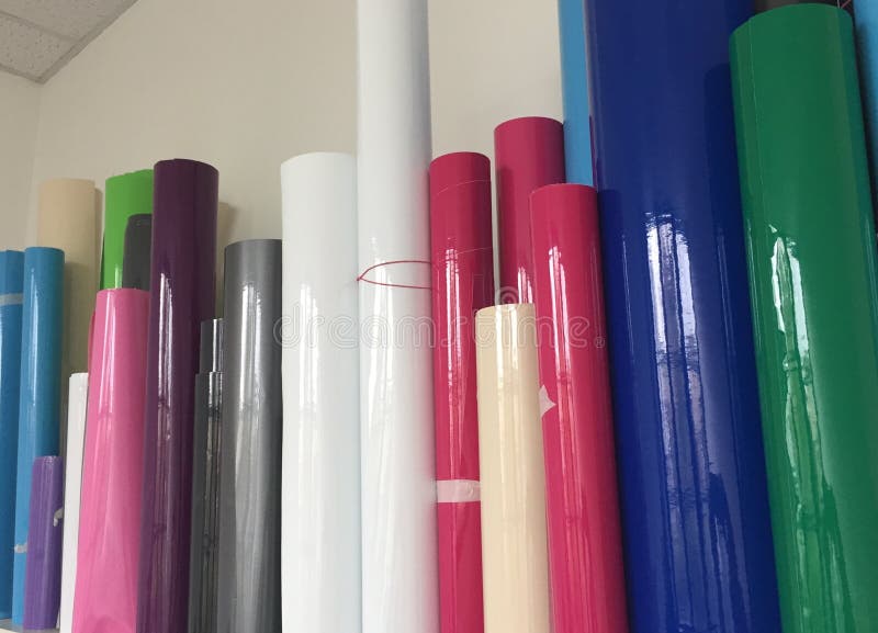 Rolls of coloured paper stock photo. Image of rolls - 105448630