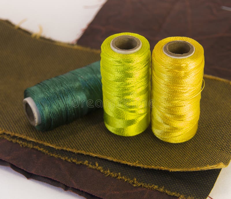 Colorful rolls of thread. stock image. Image of pieces - 65989109