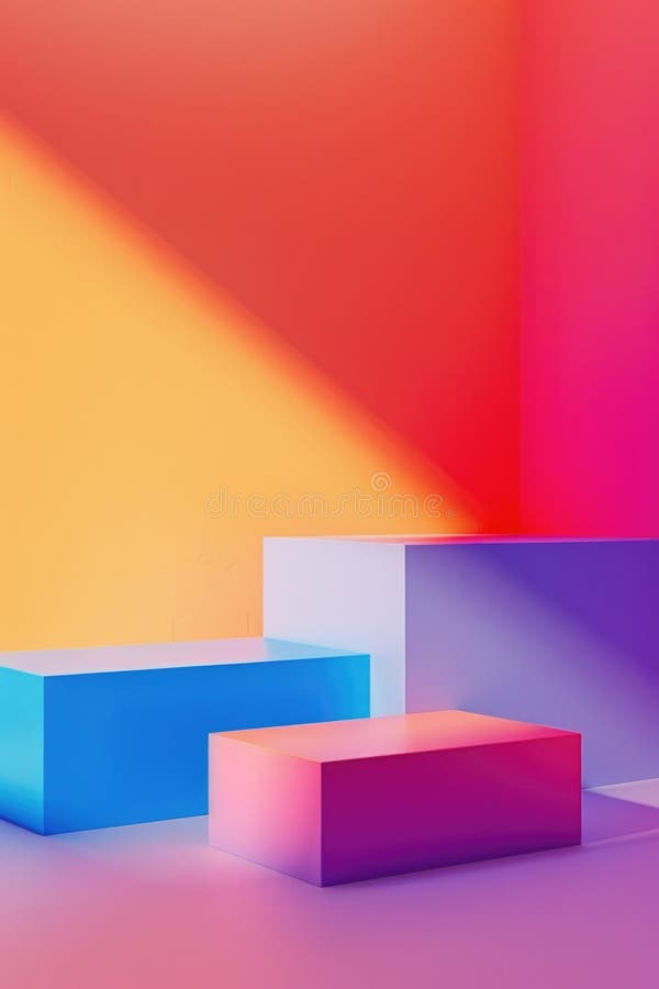 Colorful Room with a Few Boxes on the Floor, Ideal for Interior Design ...