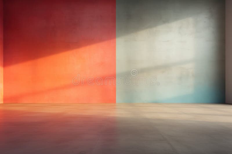 Colorful Room with Shadow Patterns on Walls Stock Illustration ...